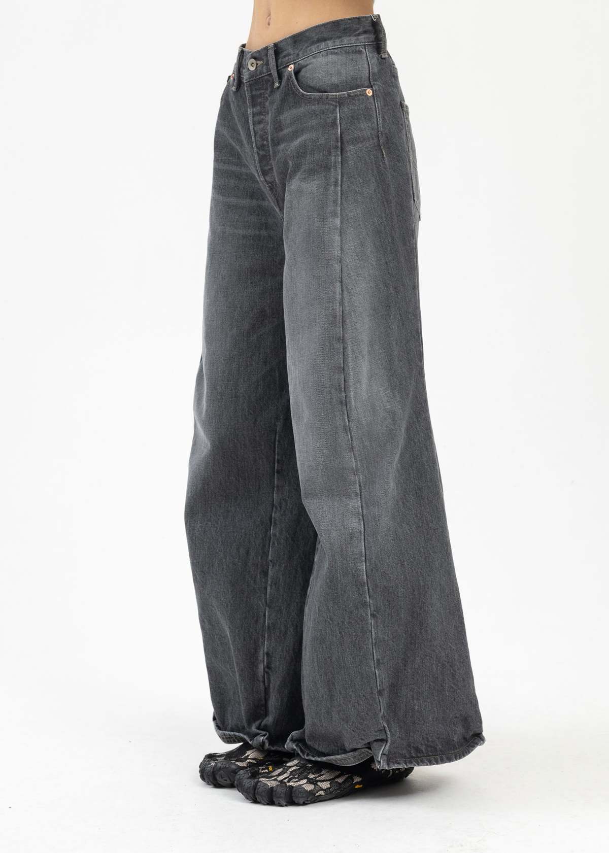 Doublet ROBOT LEGS DENIM PANTS - BLACK | Garmentory