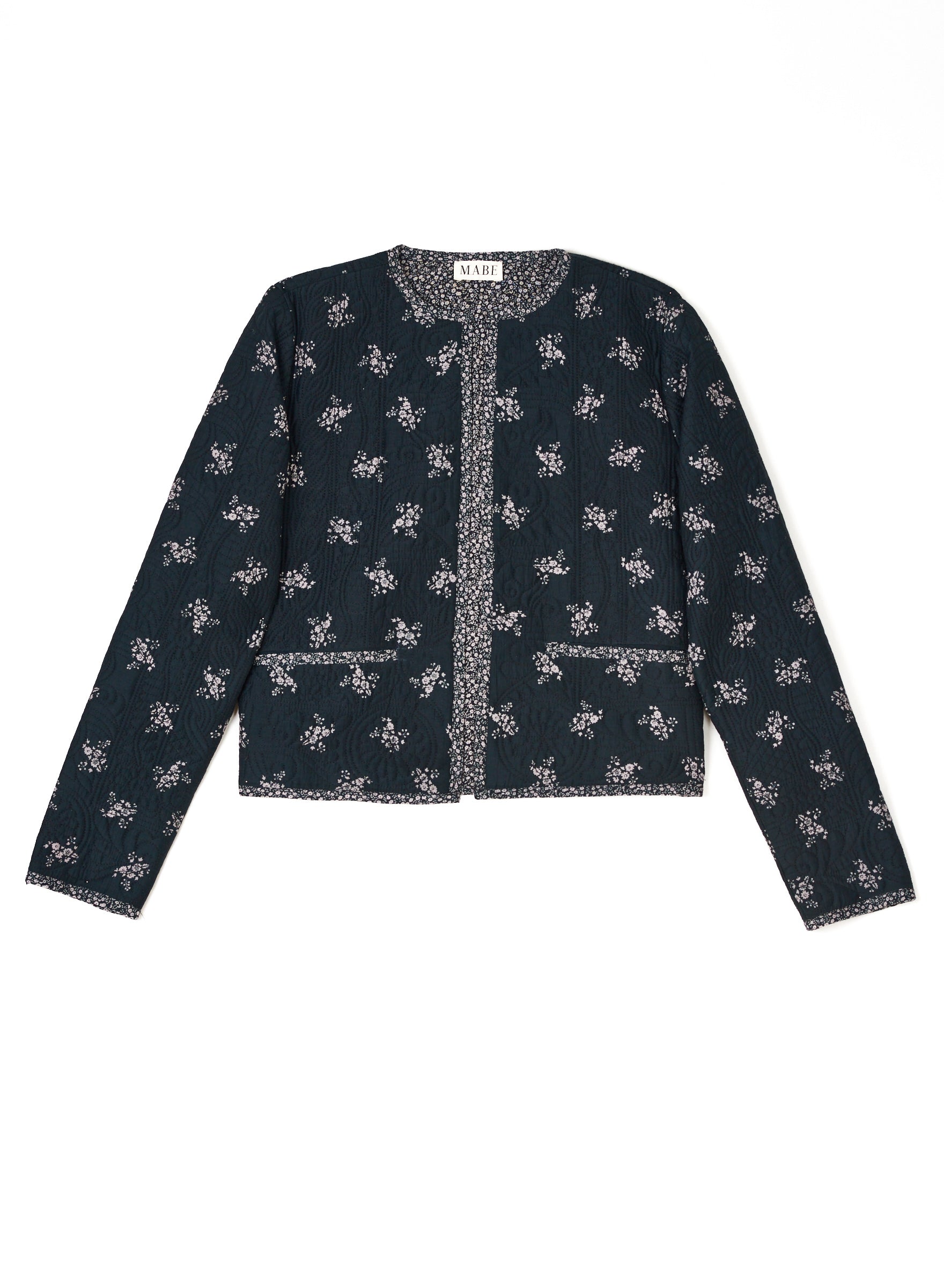 Mabe Vivi Print Quilted Jacket - Floral Black | Garmentory