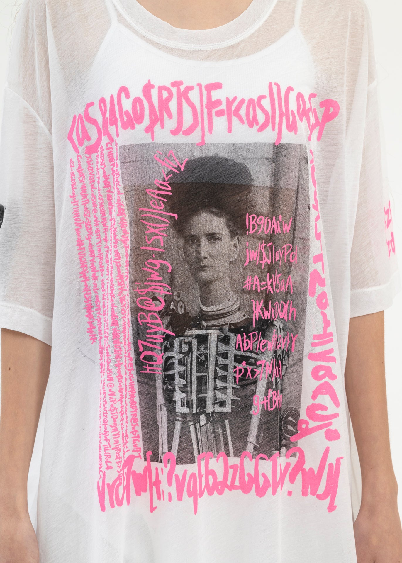 Doublet SEE THROUGH PRINT T SHIRT - WHITE | Garmentory