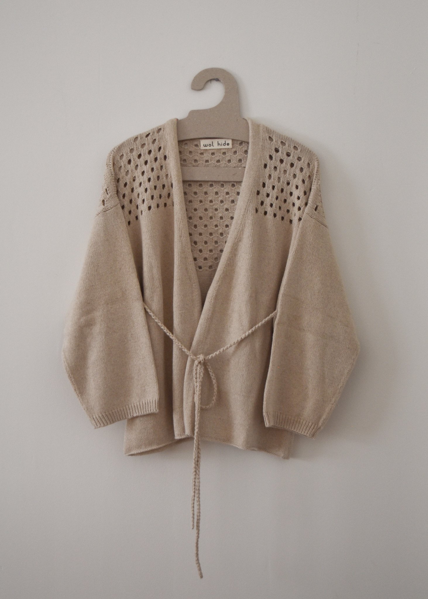 Wol Hide Pointelle Wrap top - natural | Garmentory