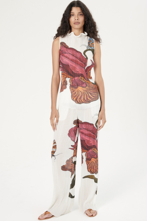 Chufy Fig Pleated Tank Top - Flower Camelia | Garmentory