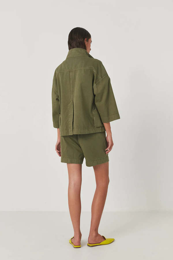 Rabens Saloner Katje Canvas Light Jacket - Army | Garmentory
