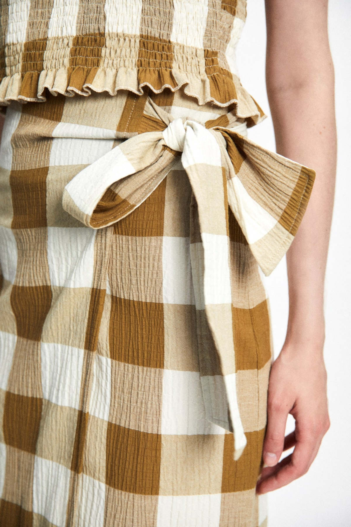 Rita Row SKY SKIRT - BROWN CHECK | Garmentory