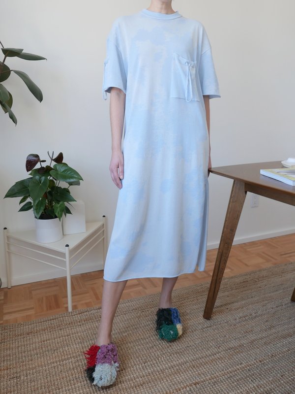 Rus THE BRAND EMIKO DRESS - CELESTE/CHALK | Garmentory