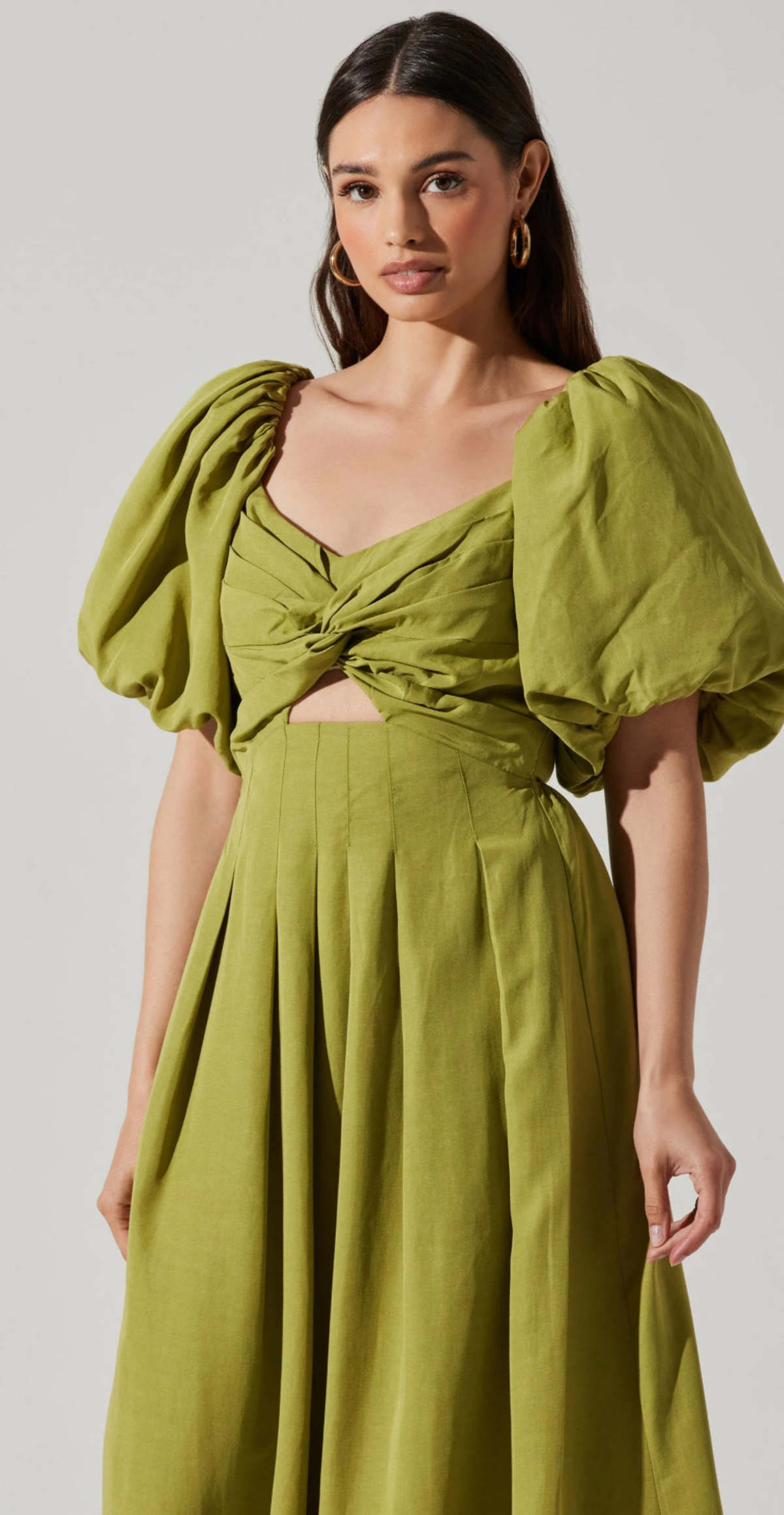 ASTR The Label Serilda Dress - Avocado Green | Garmentory