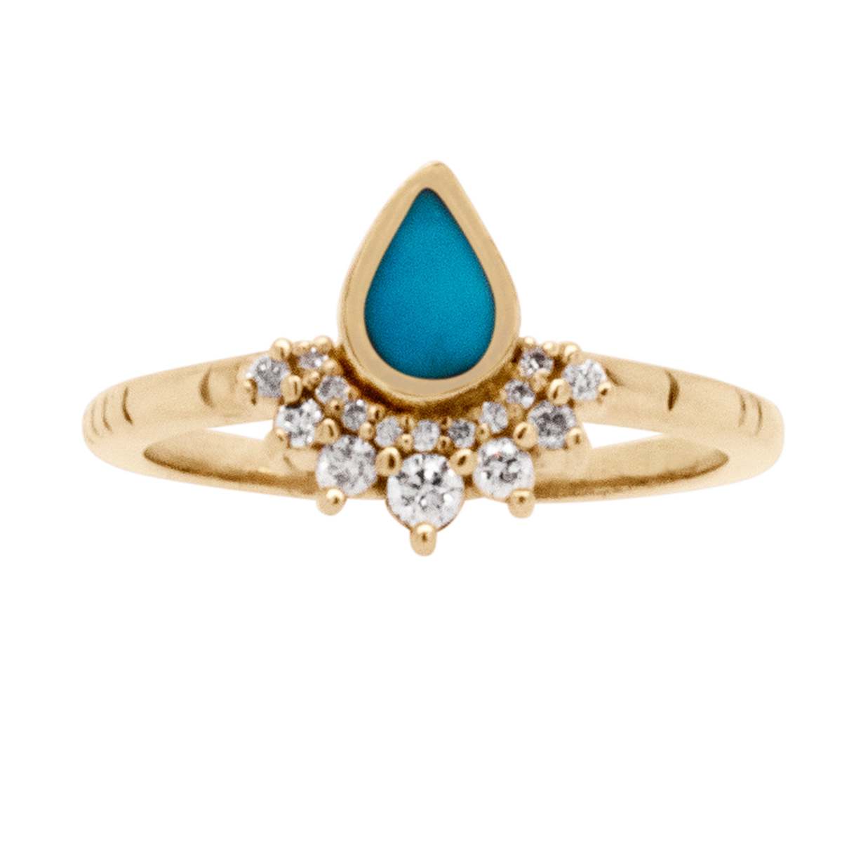Young in the Mountains Water Web Turquoise Reika Teardrop Ring | Garmentory