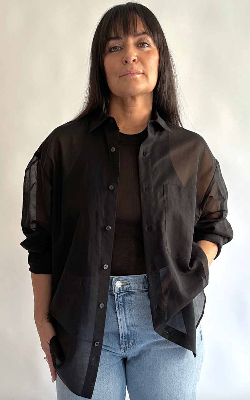 Nicholson & Nicholson Dance Sheer Shirt - Black | Garmentory