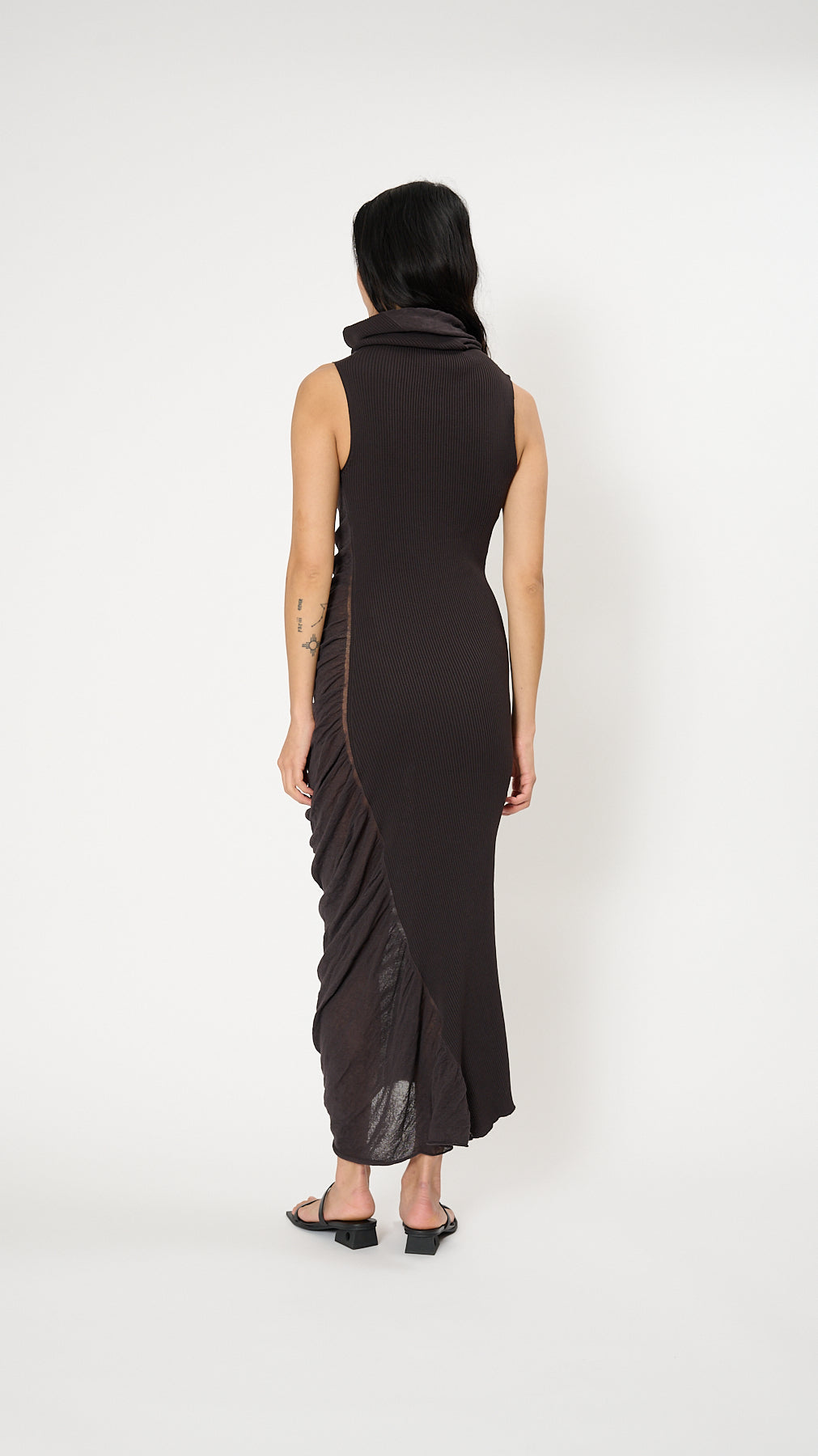 Issey Miyake Ambiguous Dress - Dark Brown | Garmentory