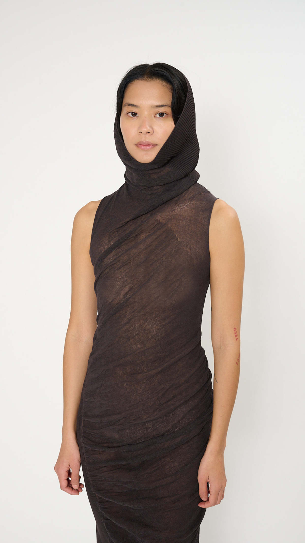 Issey Miyake Ambiguous Dress - Dark Brown | Garmentory