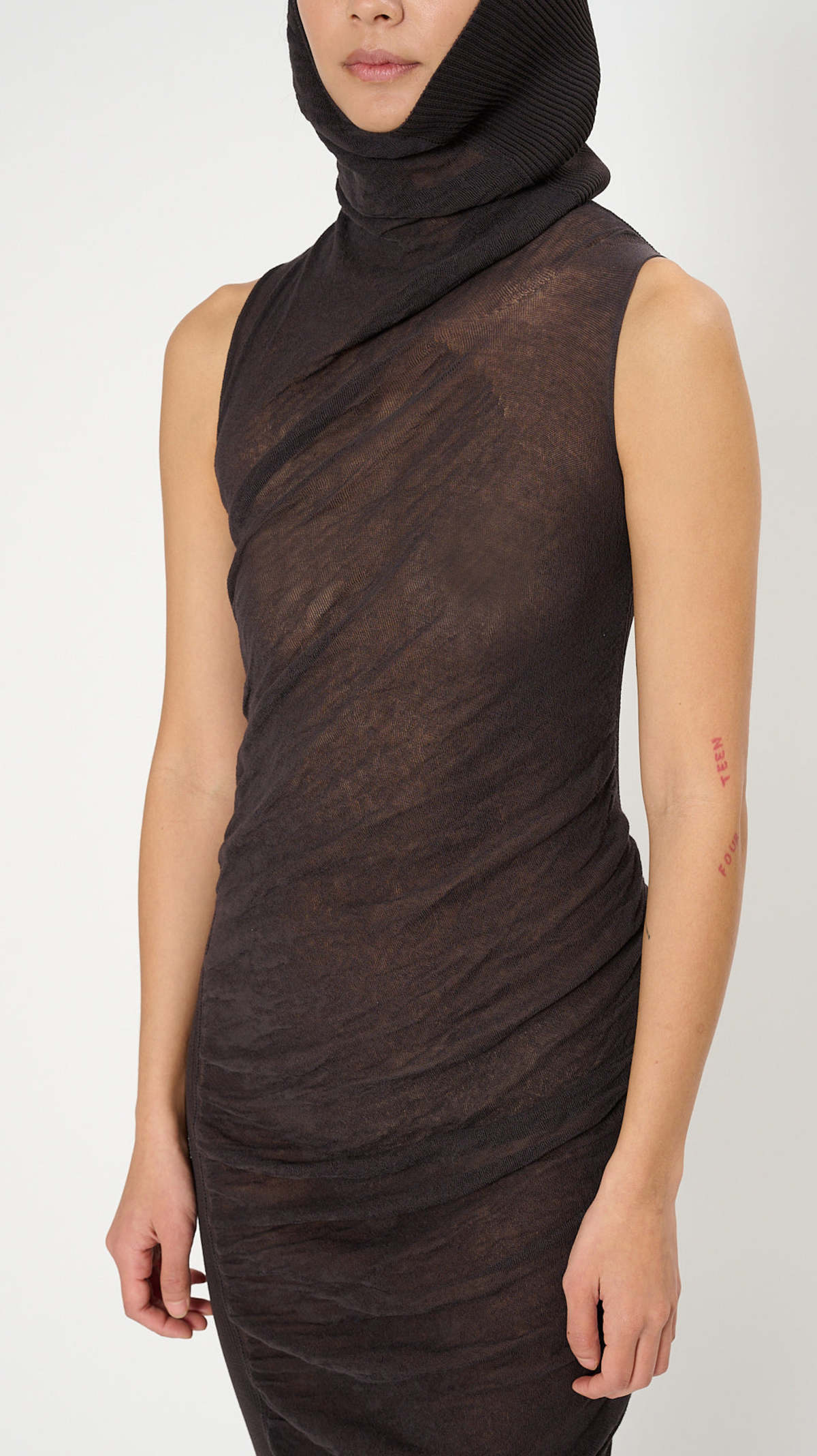 Issey Miyake Ambiguous Dress - Dark Brown | Garmentory
