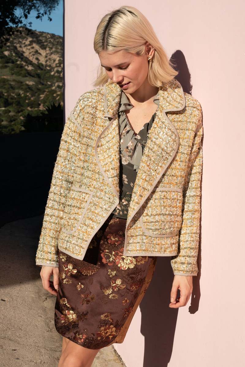 Marine Layer Boucl Moto - Scallop Ivory | Garmentory