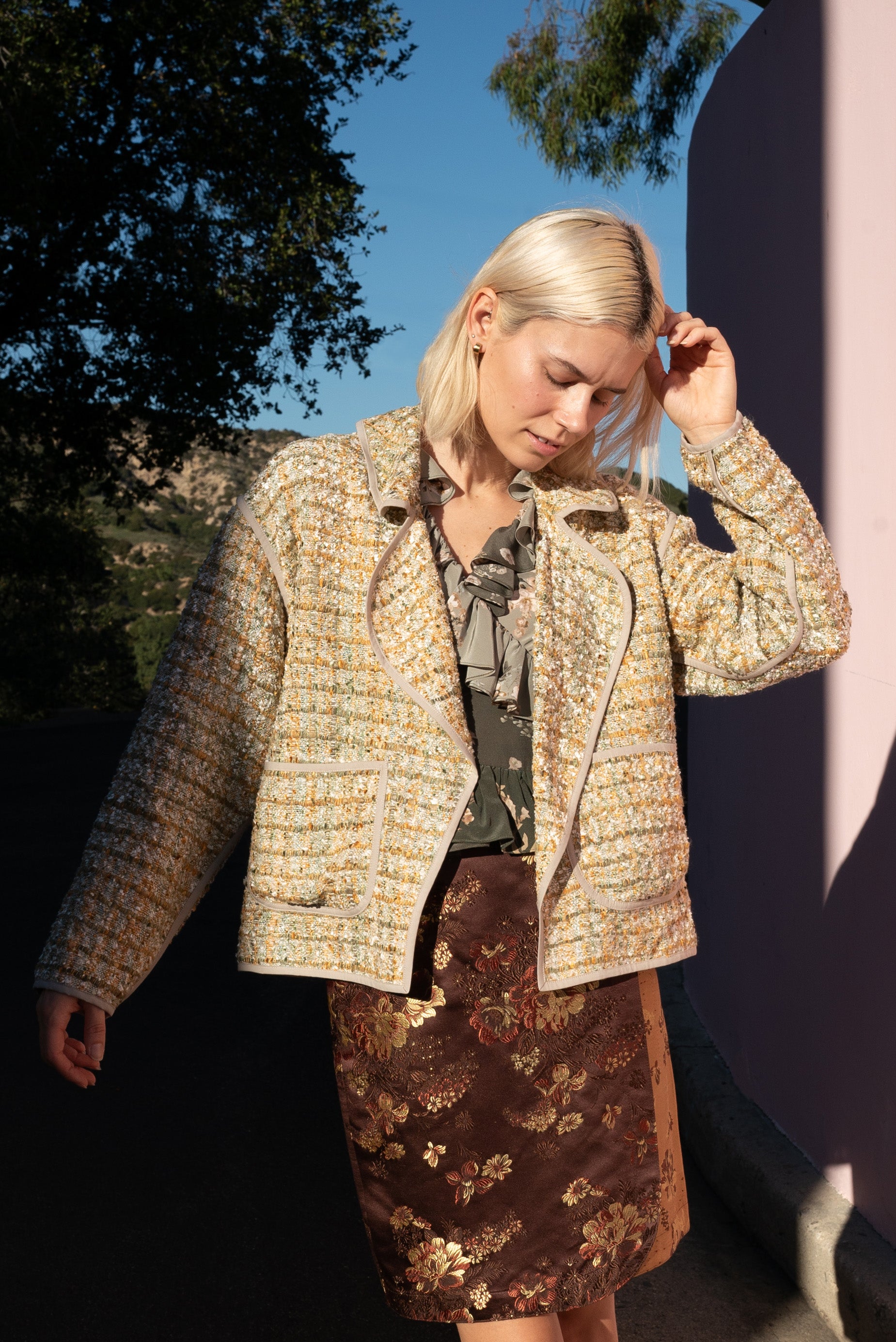 Marine Layer Boucl Moto - Scallop Ivory | Garmentory