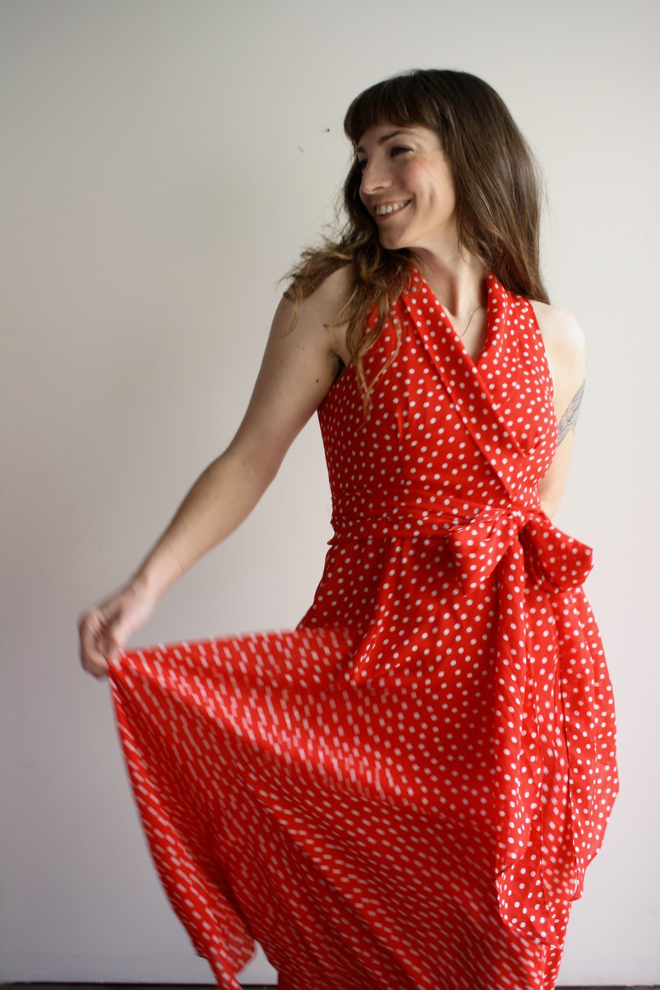 Vintage Red Polka Dot Dress - Red | Garmentory