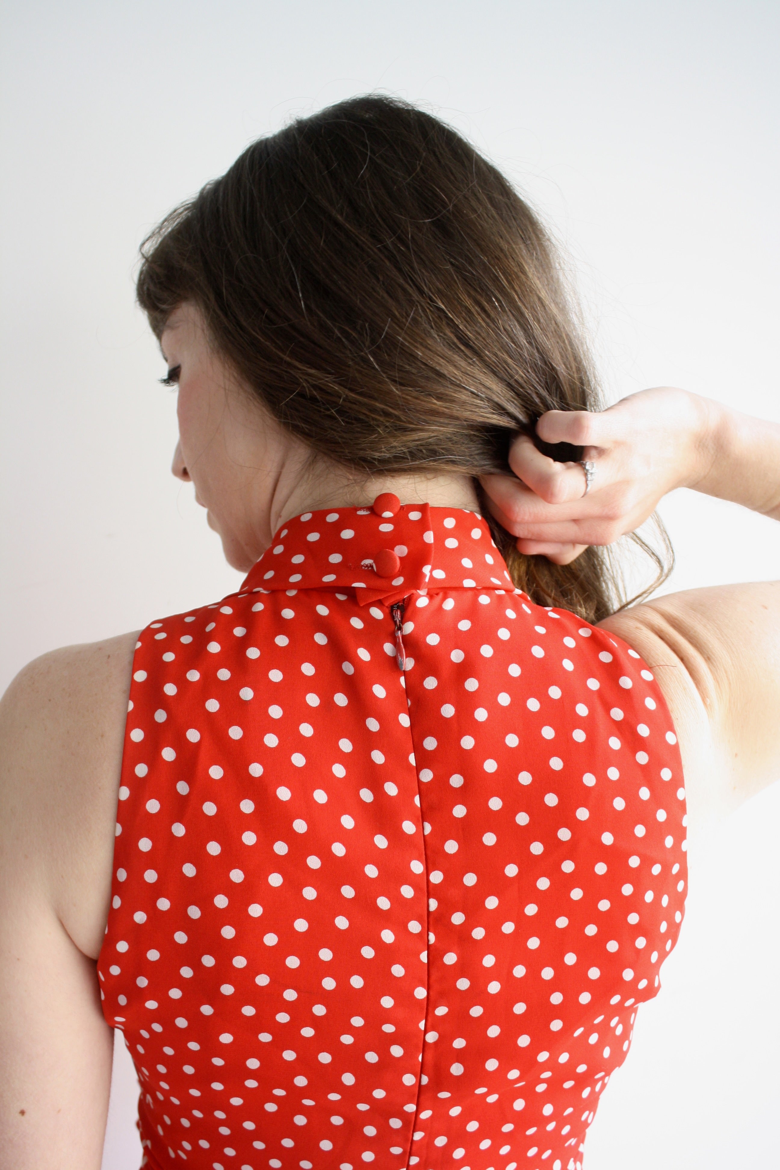 Vintage Red Polka Dot Dress - Red | Garmentory