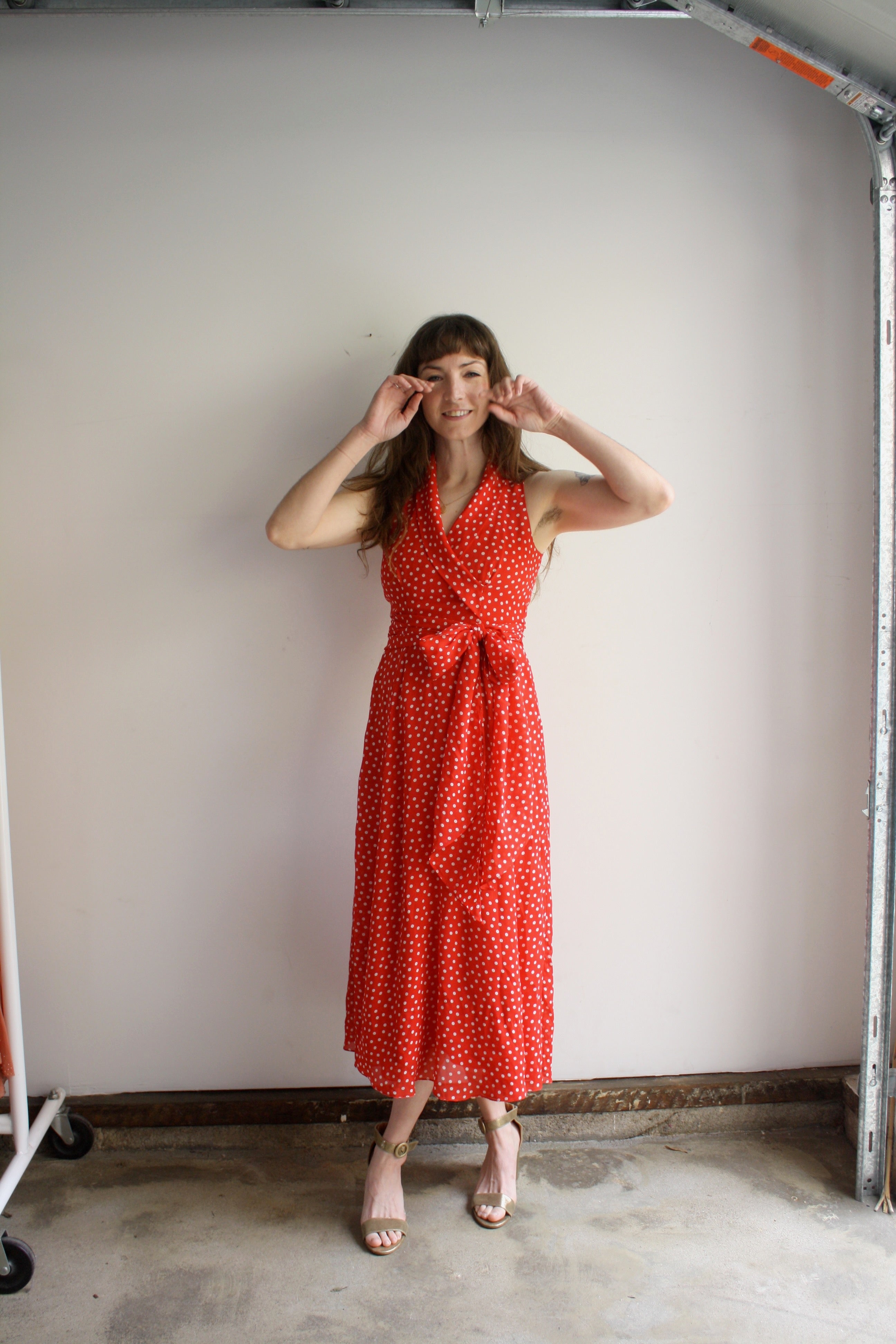 Vintage Red Polka Dot Dress - Red | Garmentory