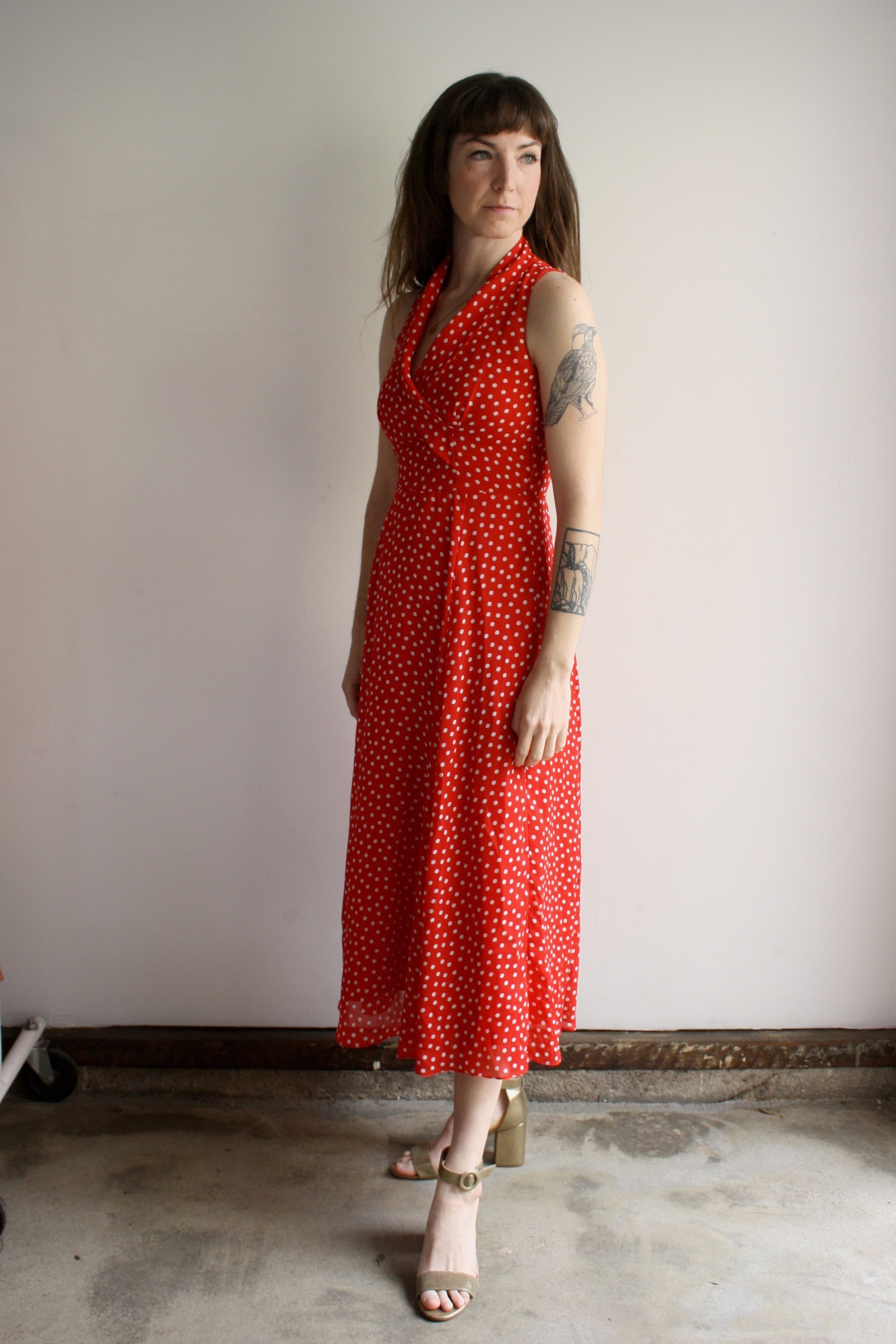 Vintage Red Polka Dot Dress - Red | Garmentory
