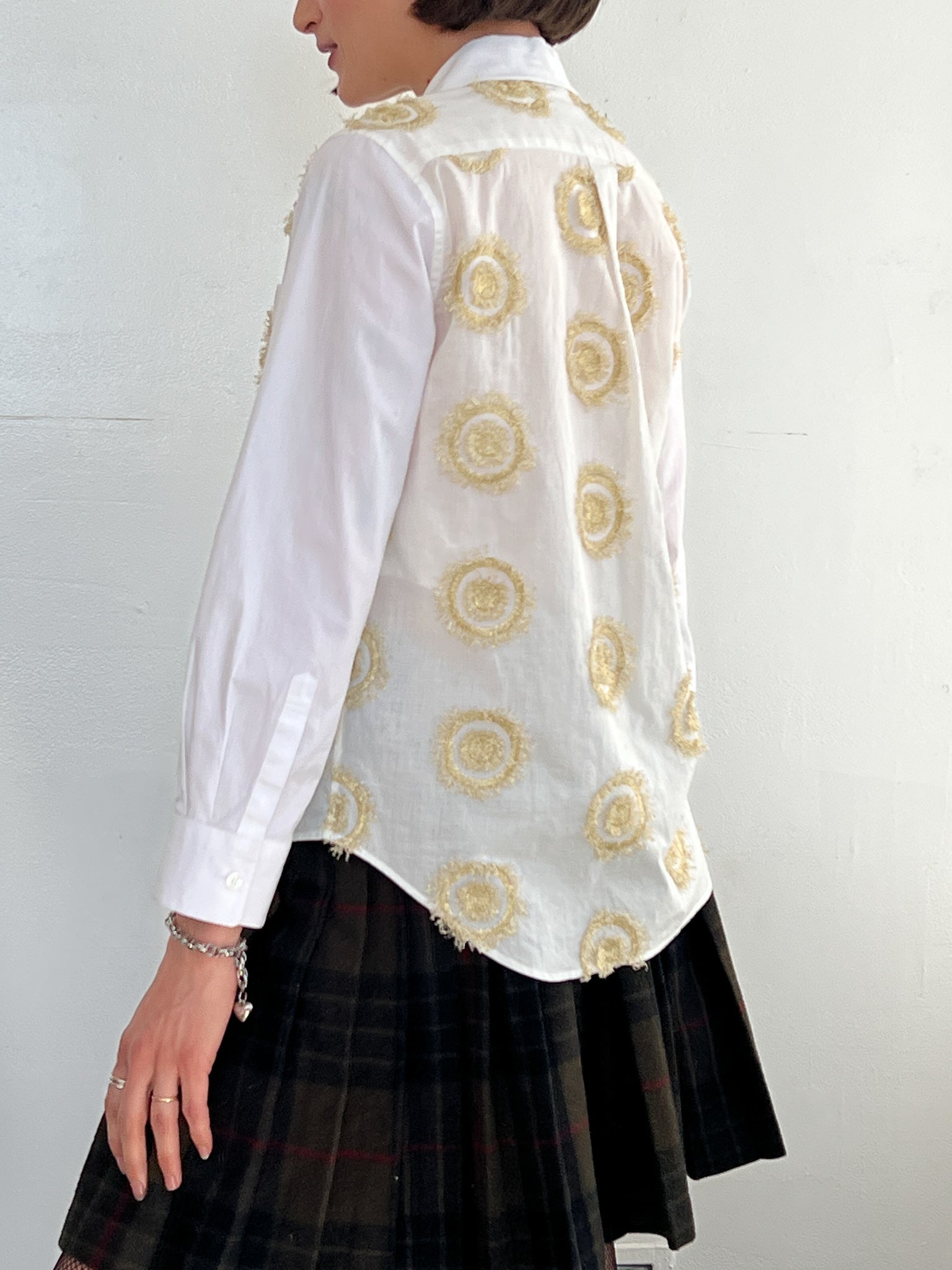 Vintage Comme des Garcons Metallic Thread Blouse | Garmentory