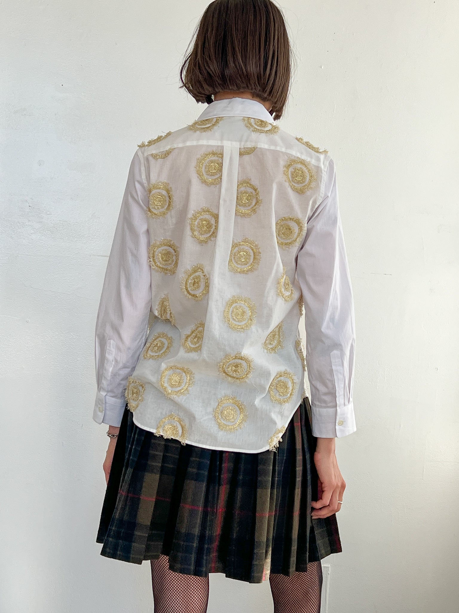 Vintage Comme des Garcons Metallic Thread Blouse | Garmentory