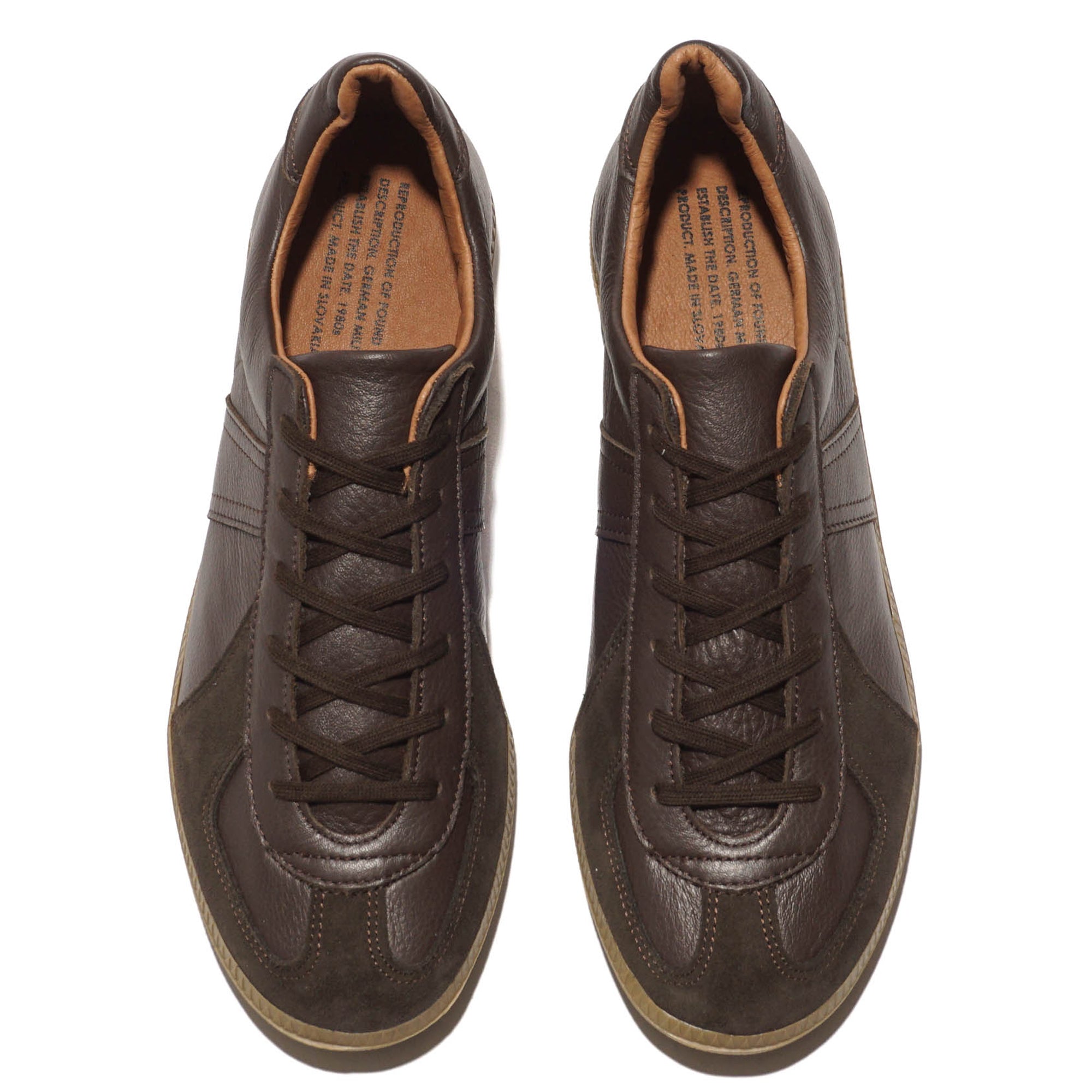 Reproduction of Found GERMAN MILITARY TRAINER shoes - DARK BROWN ...