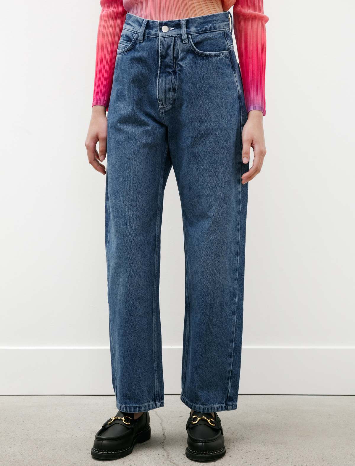 Studio Nicholson Ruthe Denim Beach Fade Jeans - Blue | Garmentory