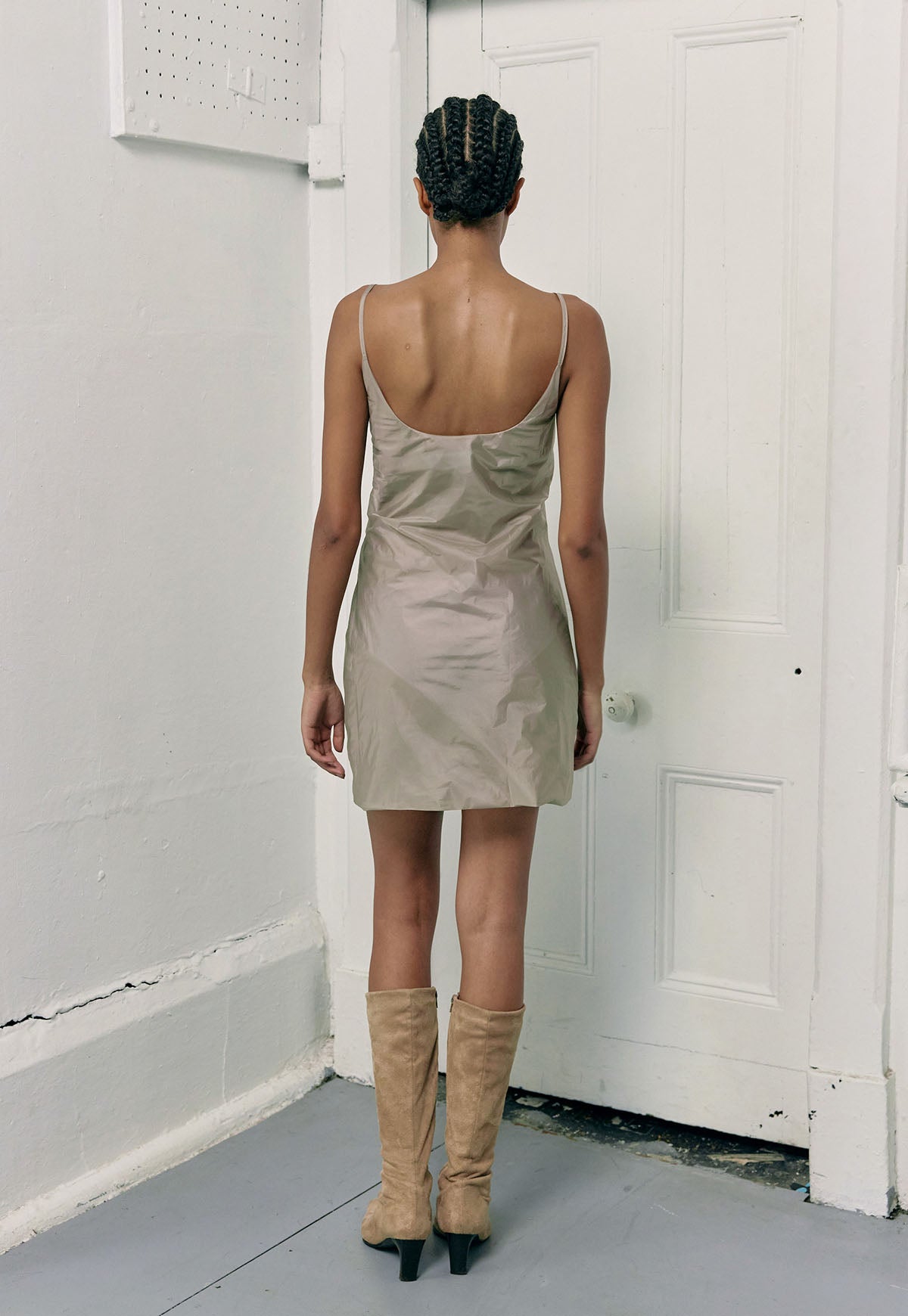 permanent vacation Filtered Mini Dress - Smog | Garmentory