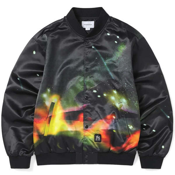 ThisIsNeverThat Flame Satin Jacket - Black | Garmentory