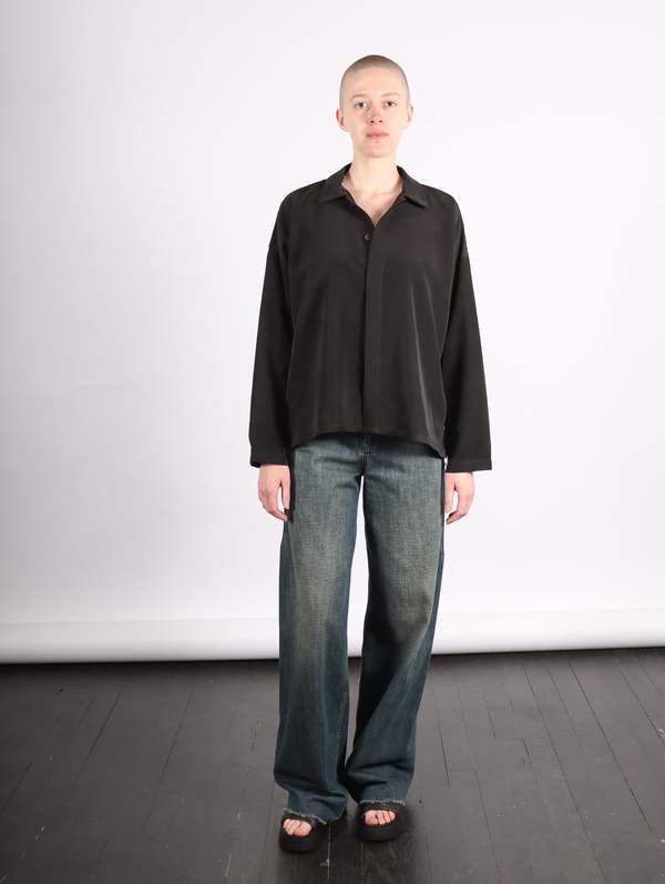 Planet Peachskin Menz Shirt - Black | Garmentory