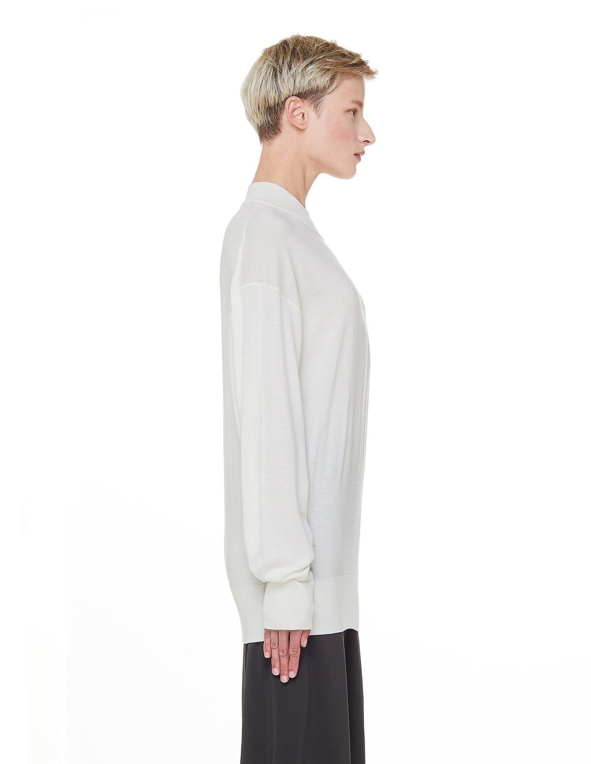 The Row White Wool & Cashmere Taryn Sweater | Garmentory