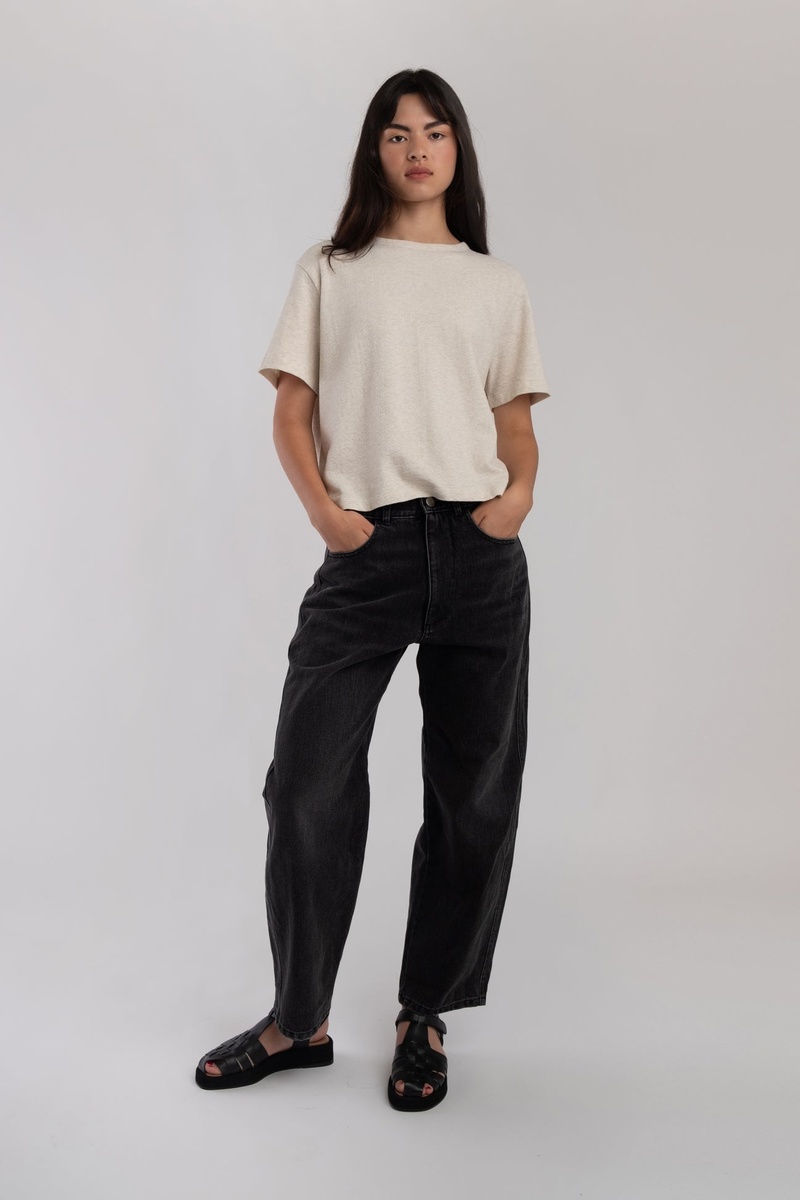 Micaela Greg Panel Jeans - Faded Black | Garmentory