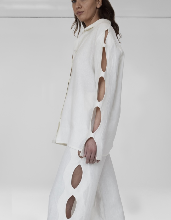 Maet Nereus Linen Cut-out Set - White | Garmentory
