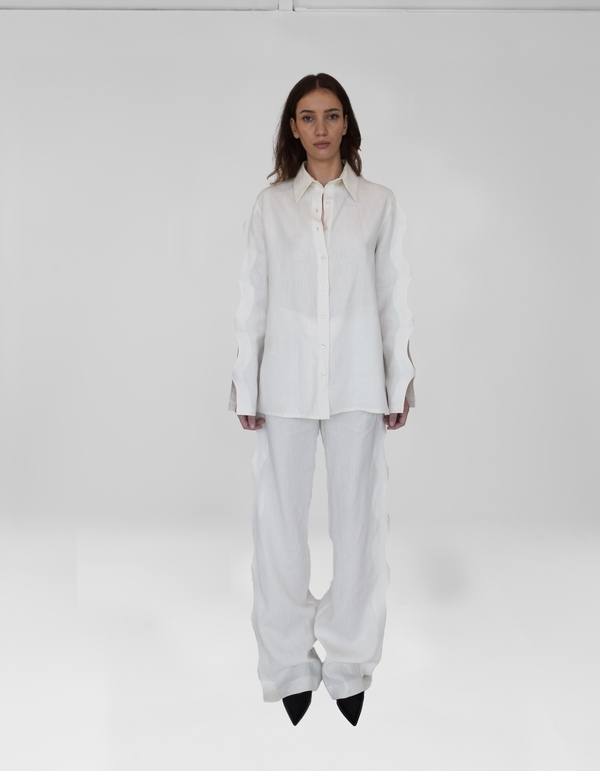 Maet Nereus Linen Cut-out Set - White | Garmentory