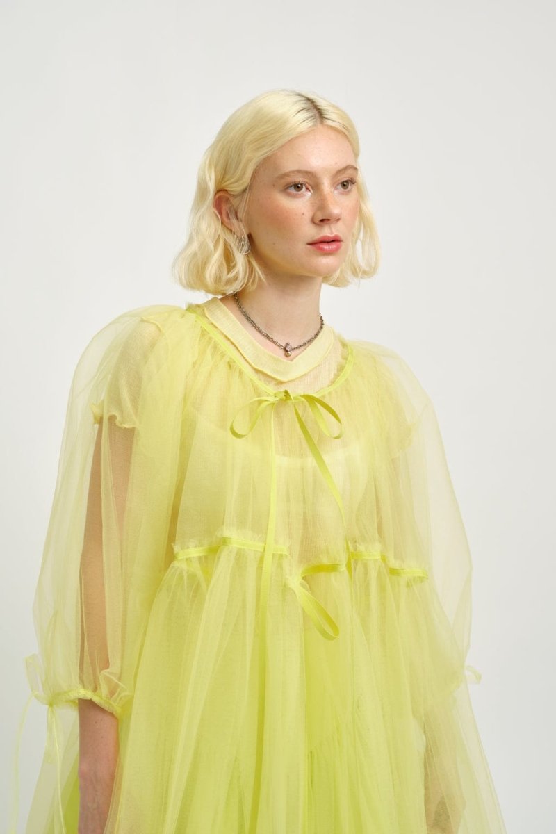 Eliza Faulkner Ariel Dress - Yellow Tulle | Garmentory