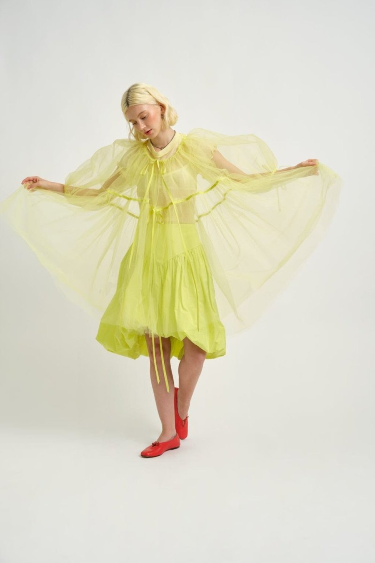 Eliza Faulkner Ariel Dress - Yellow Tulle | Garmentory