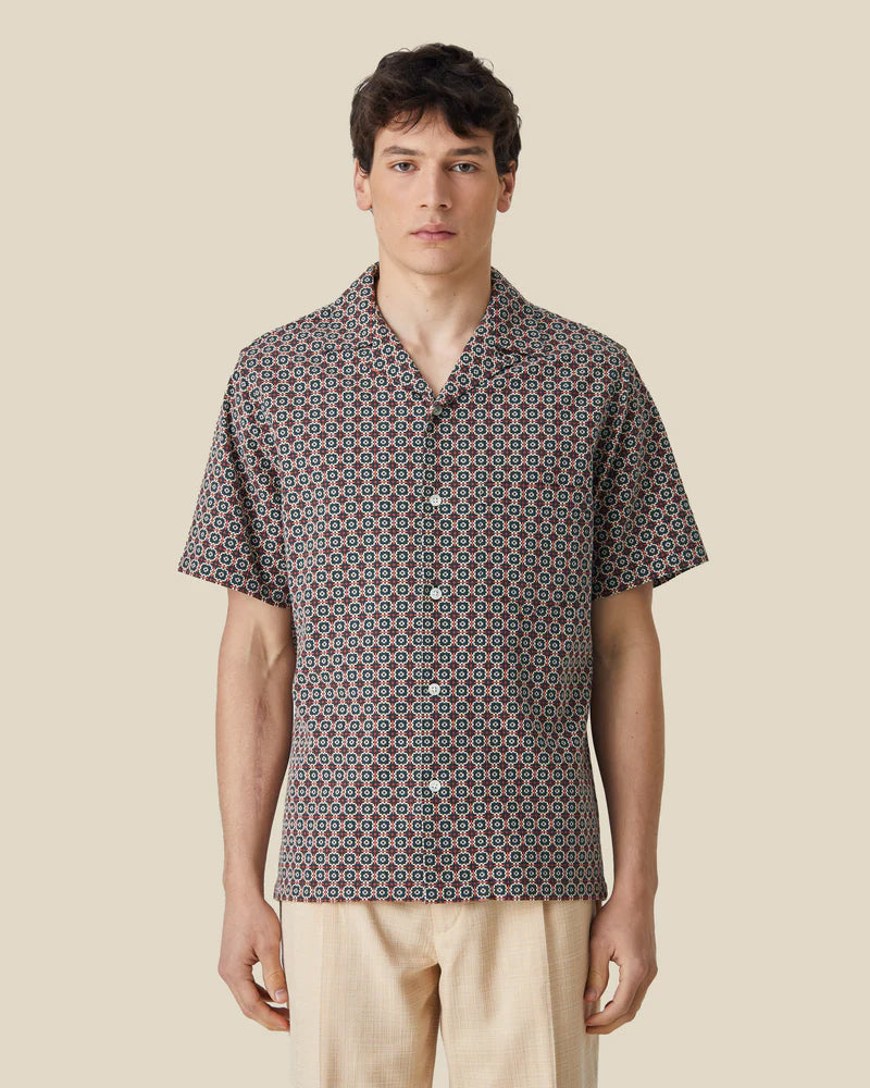 Portuguese Flannel Portuguese Tile Shirt - Green/Orange | Garmentory