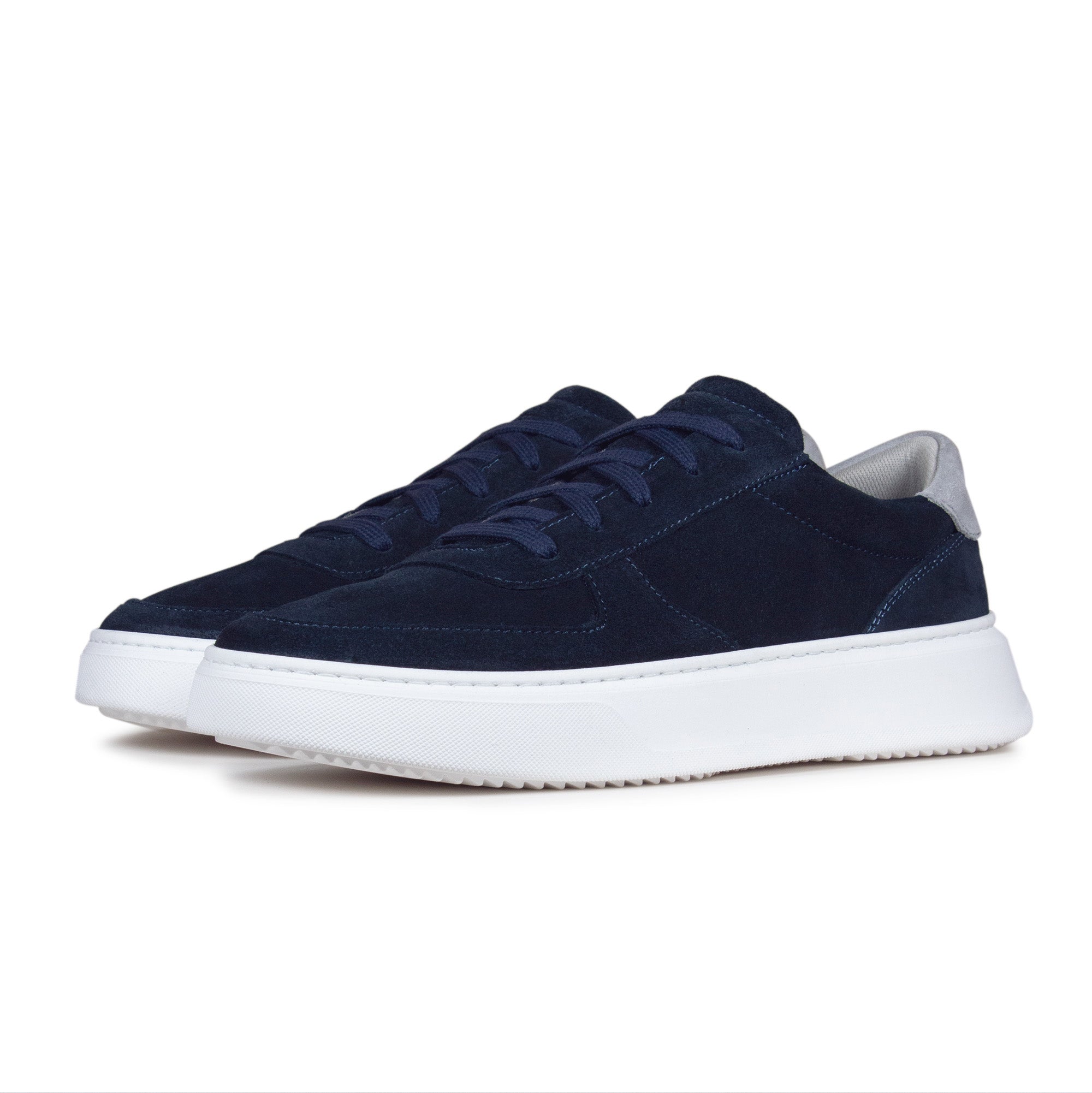 Unseen Footwear Marais Suede Sneakers - Navy/Grey | Garmentory