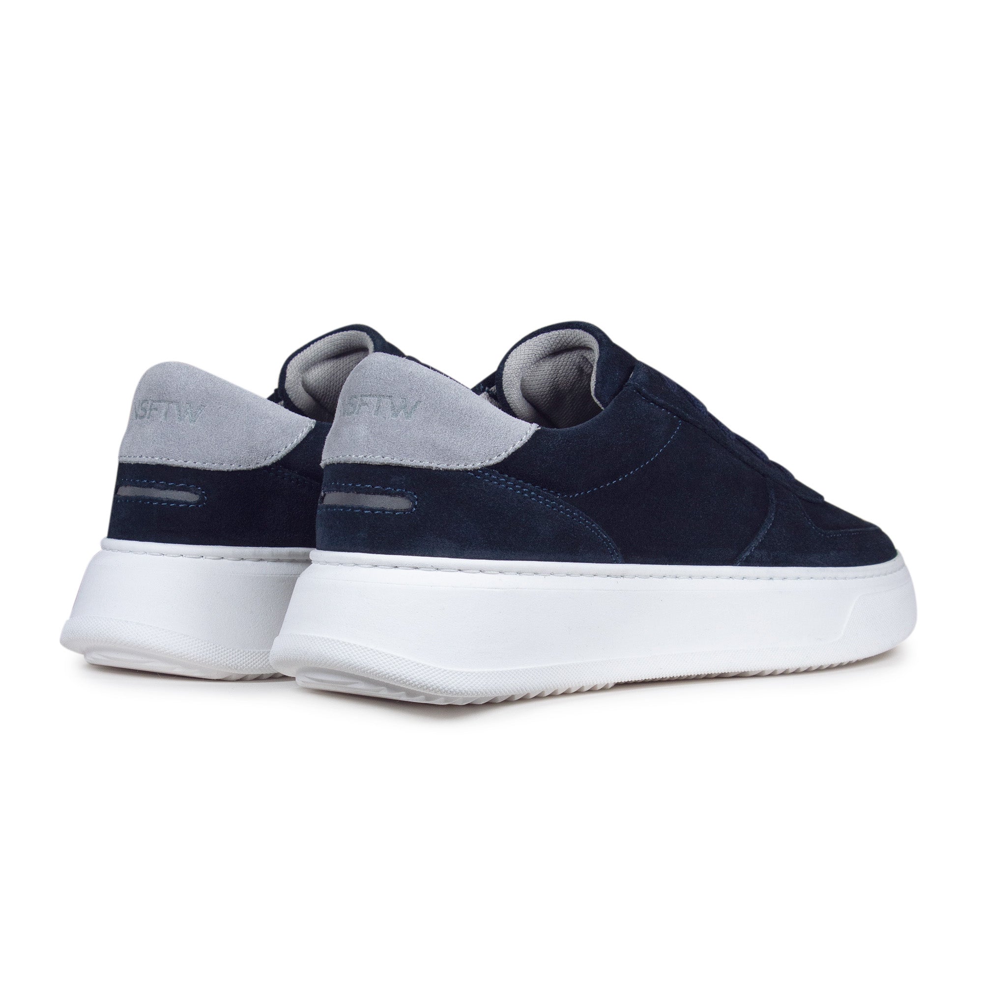 Unseen Footwear Marais Suede Sneakers - Navy/Grey | Garmentory