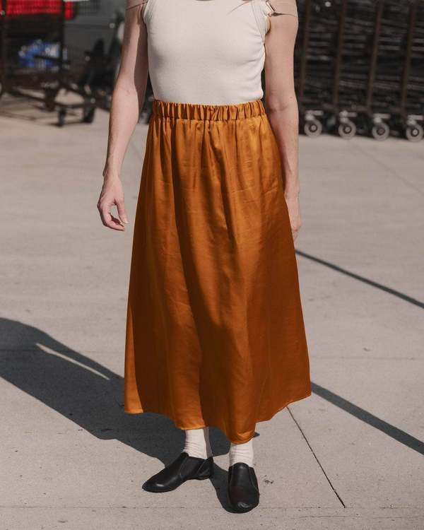 Baserange Neil Skirt - Mina Copper | Garmentory