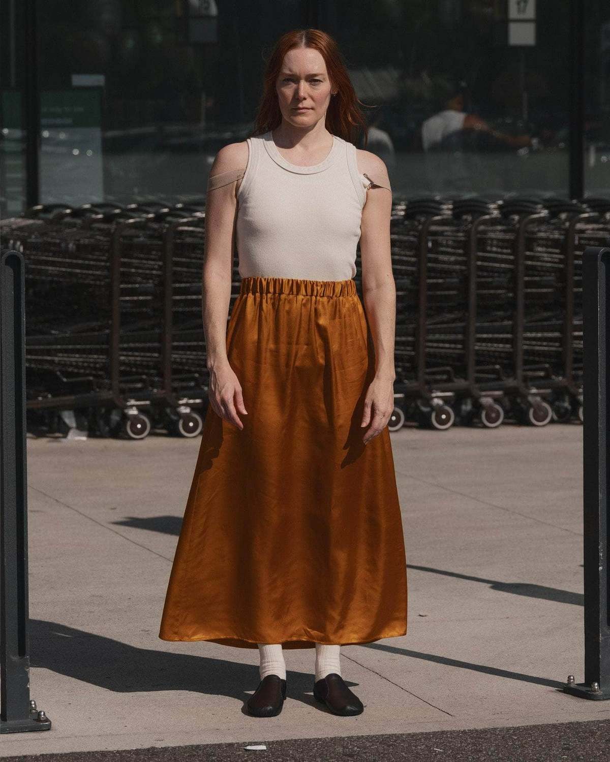 Baserange Neil Skirt - Mina Copper | Garmentory