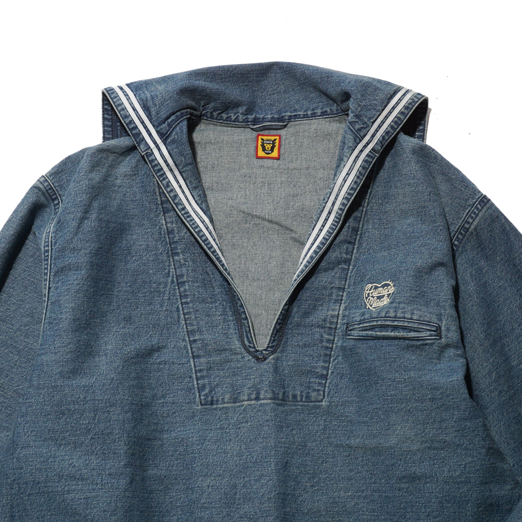 Human Made Denim Sailor Shirt - Indigo | Garmentory