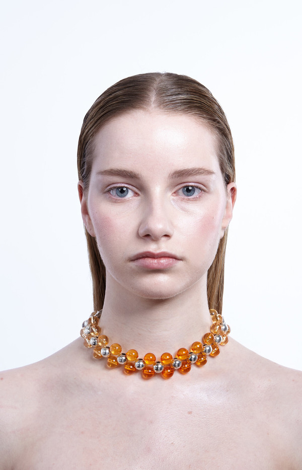 LORETTE COLÉ DUPRAT The Trinity Necklace - Gradient Orange | Garmentory