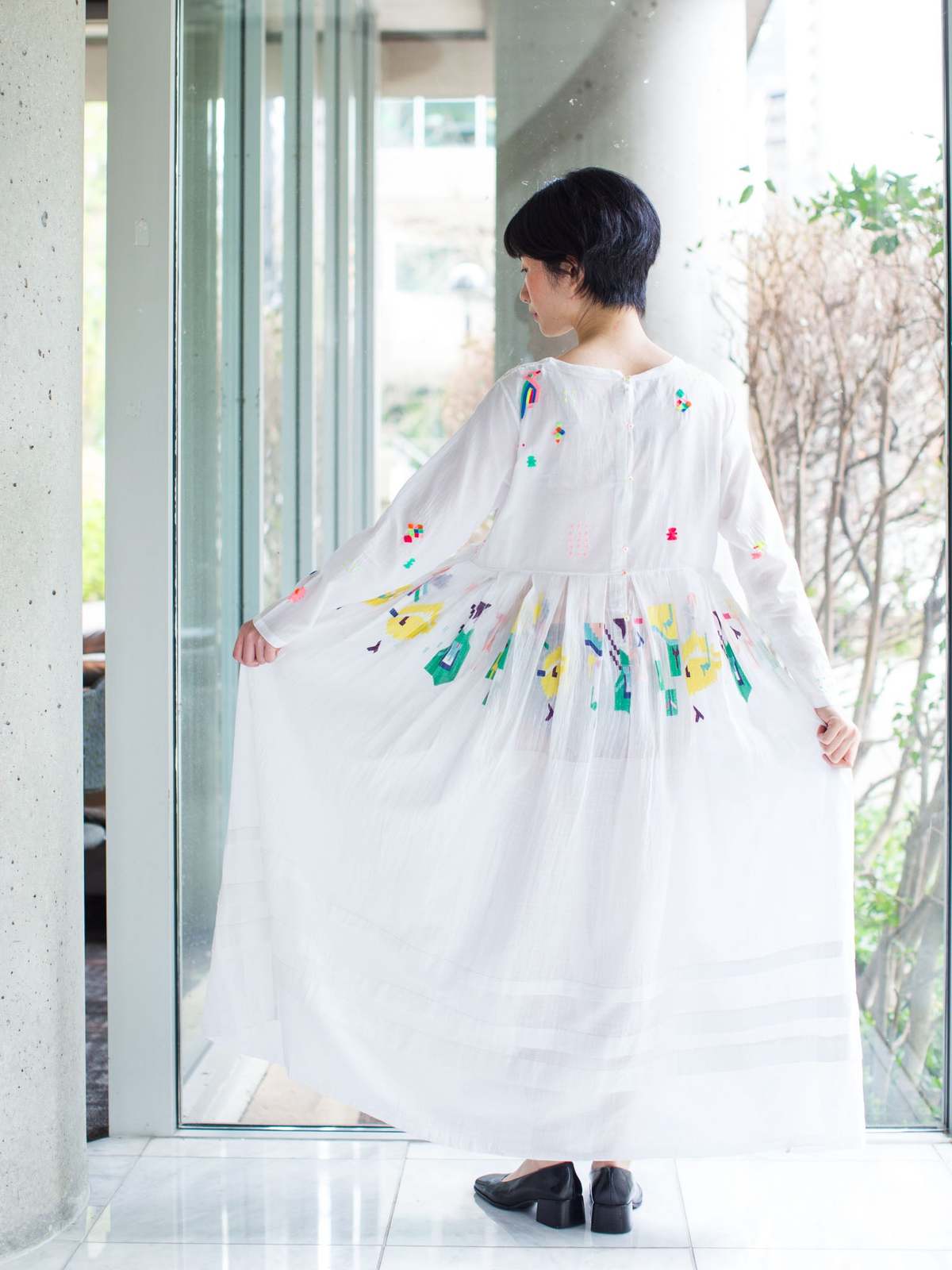 Injiri Dress - Jodhpur 68/White | Garmentory