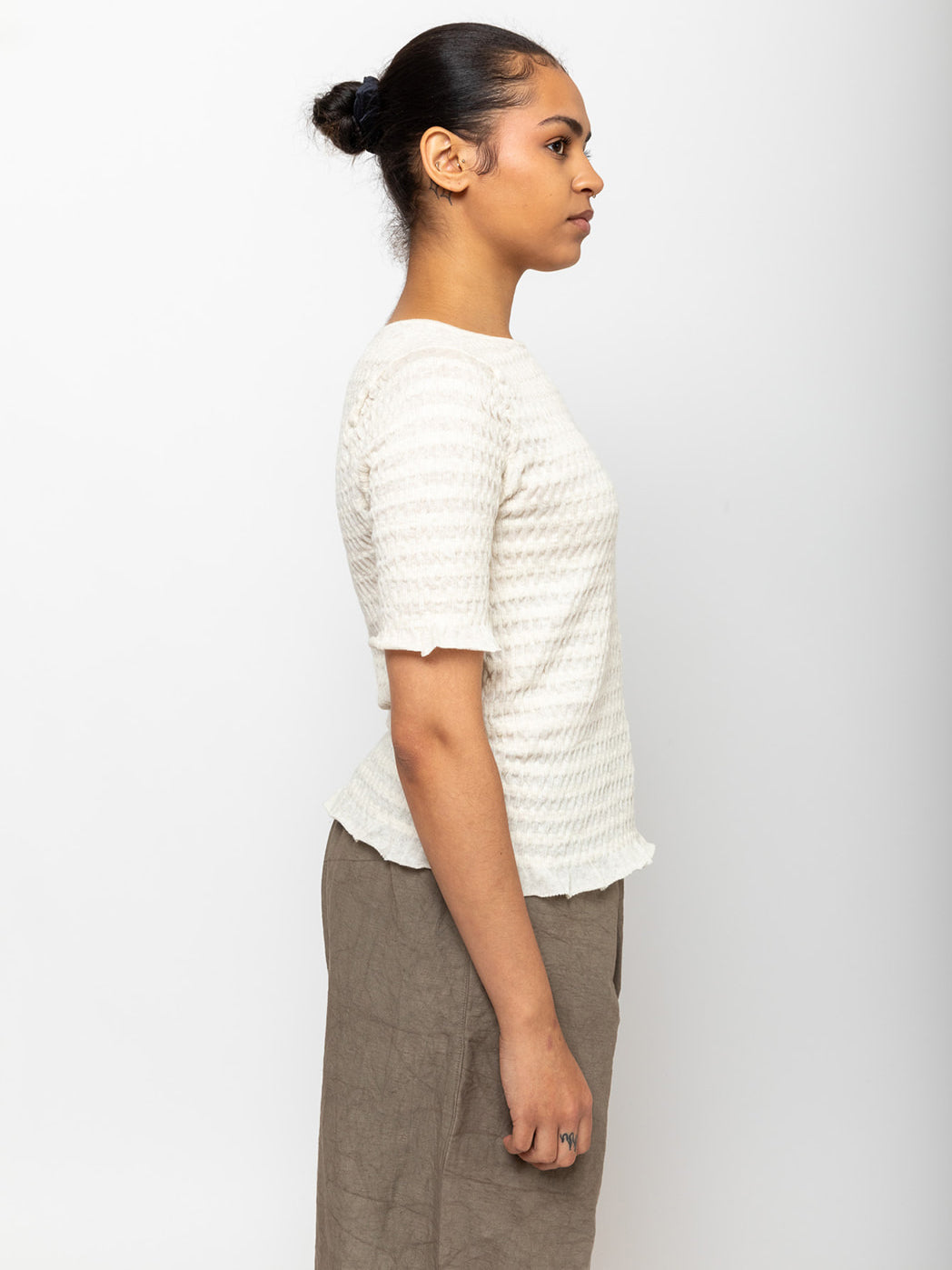 Lauren Manoogian Smocked Tee - Hessian | Garmentory