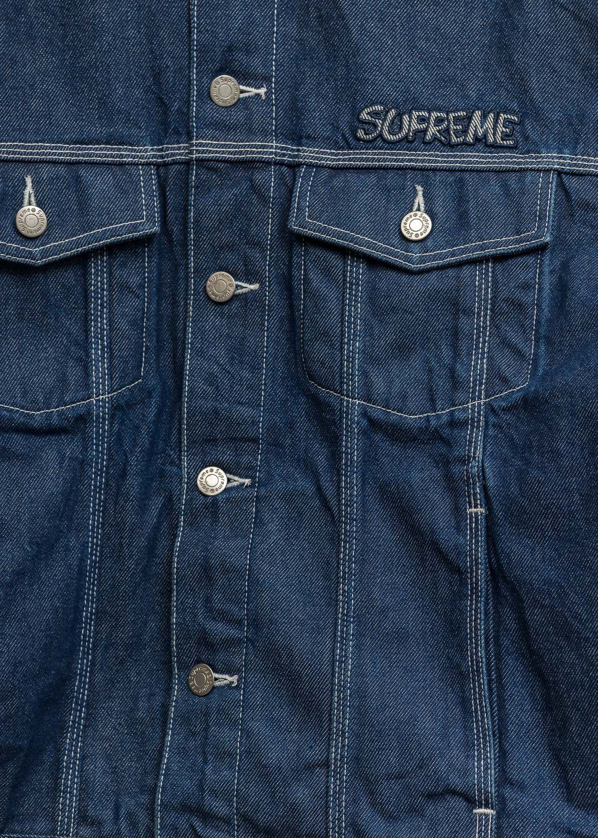 Supreme x Smurfs Denim Trucker Jacket - Blue | Garmentory