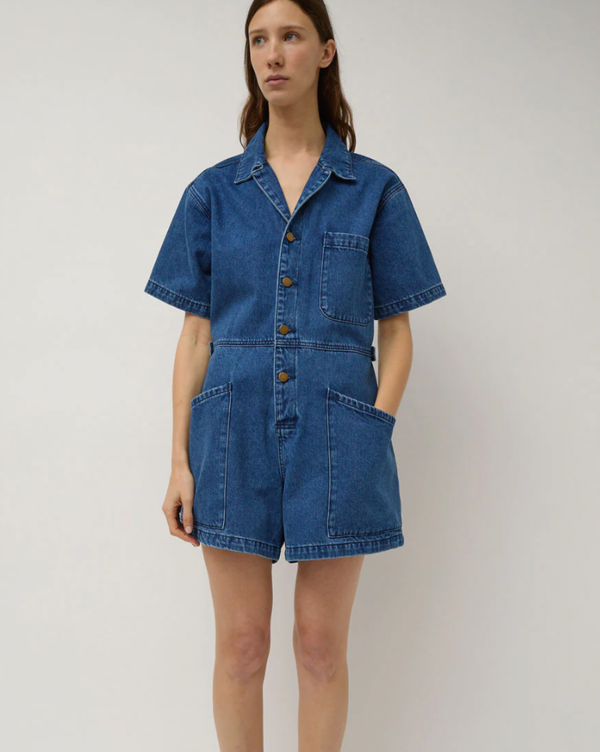 No.6 Bree Jumpsuit - Medium Blue Wash | Garmentory