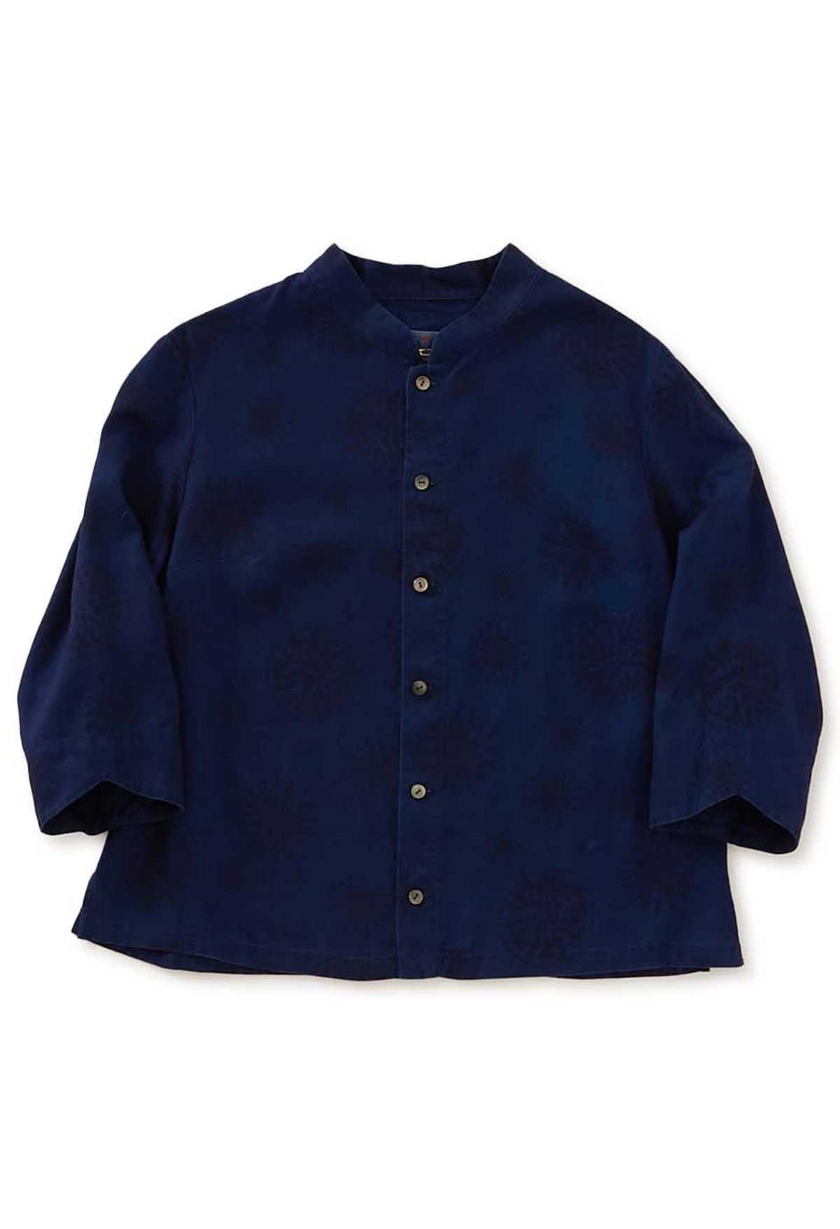 Blue Blue Japan Indigo Lyocell Hanabi Pattern Shirt - Indigo | Garmentory