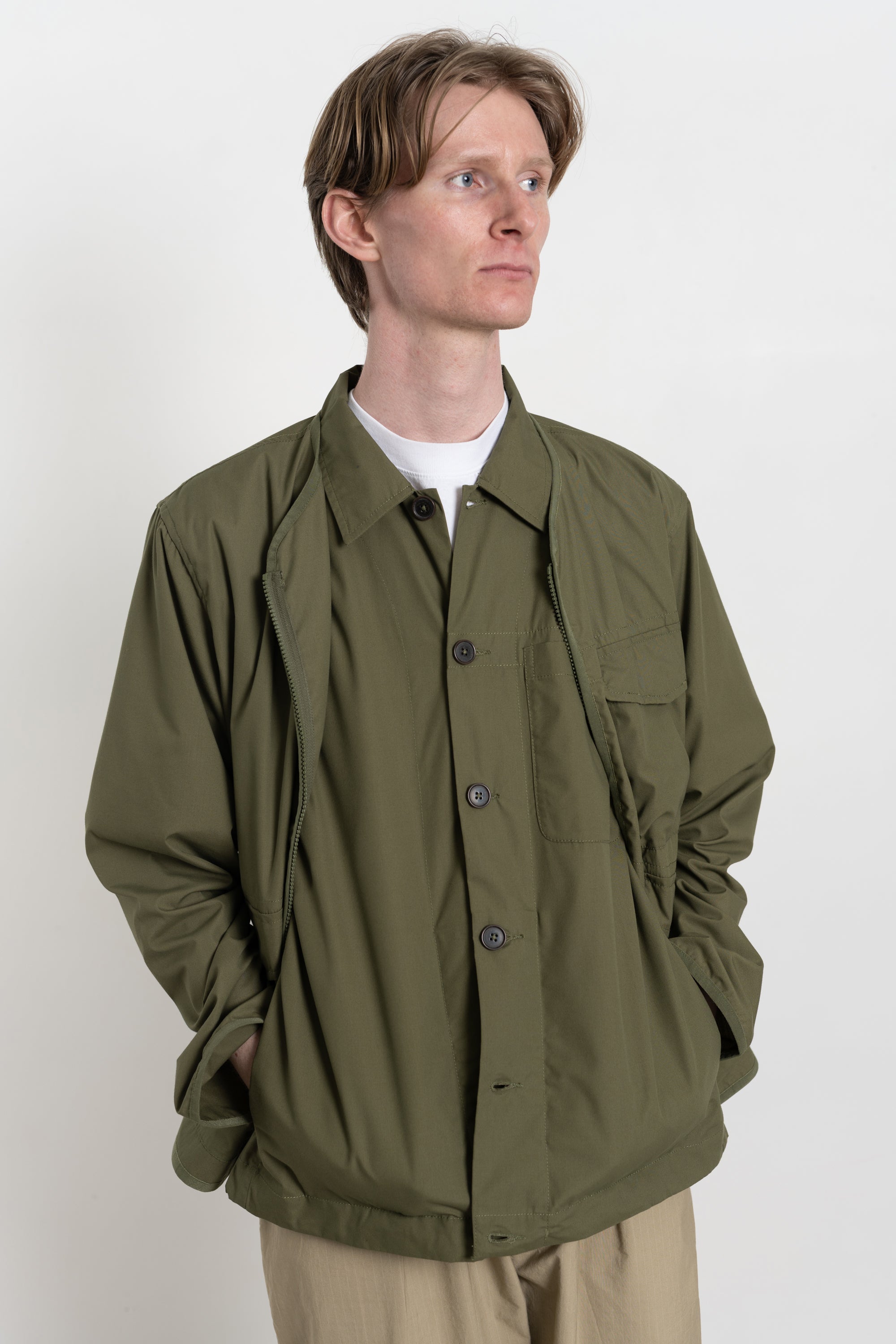 Universal Works Parachute Liner Jacket Recycled Poly - Tech Olive ...