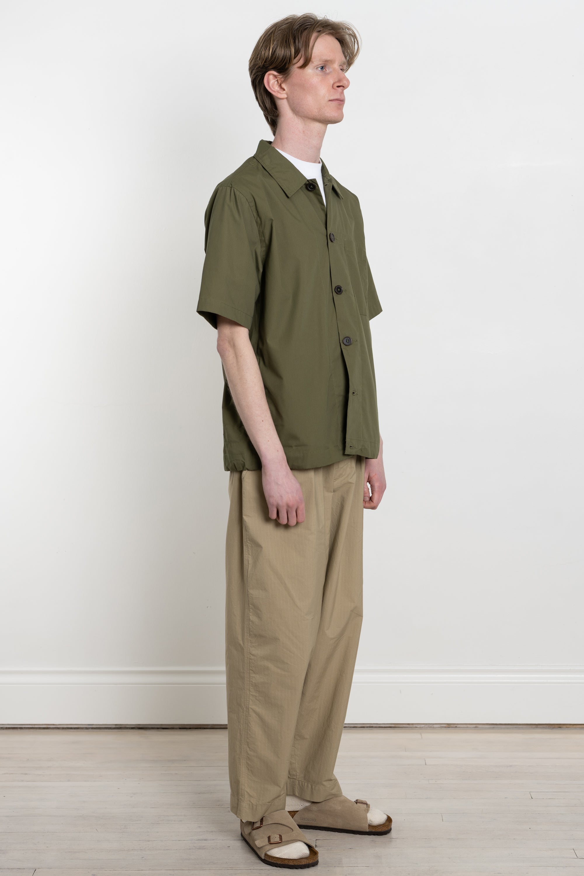 Universal Works Tech Overshirt - Recycled Poly Tech Olive | Garmentory