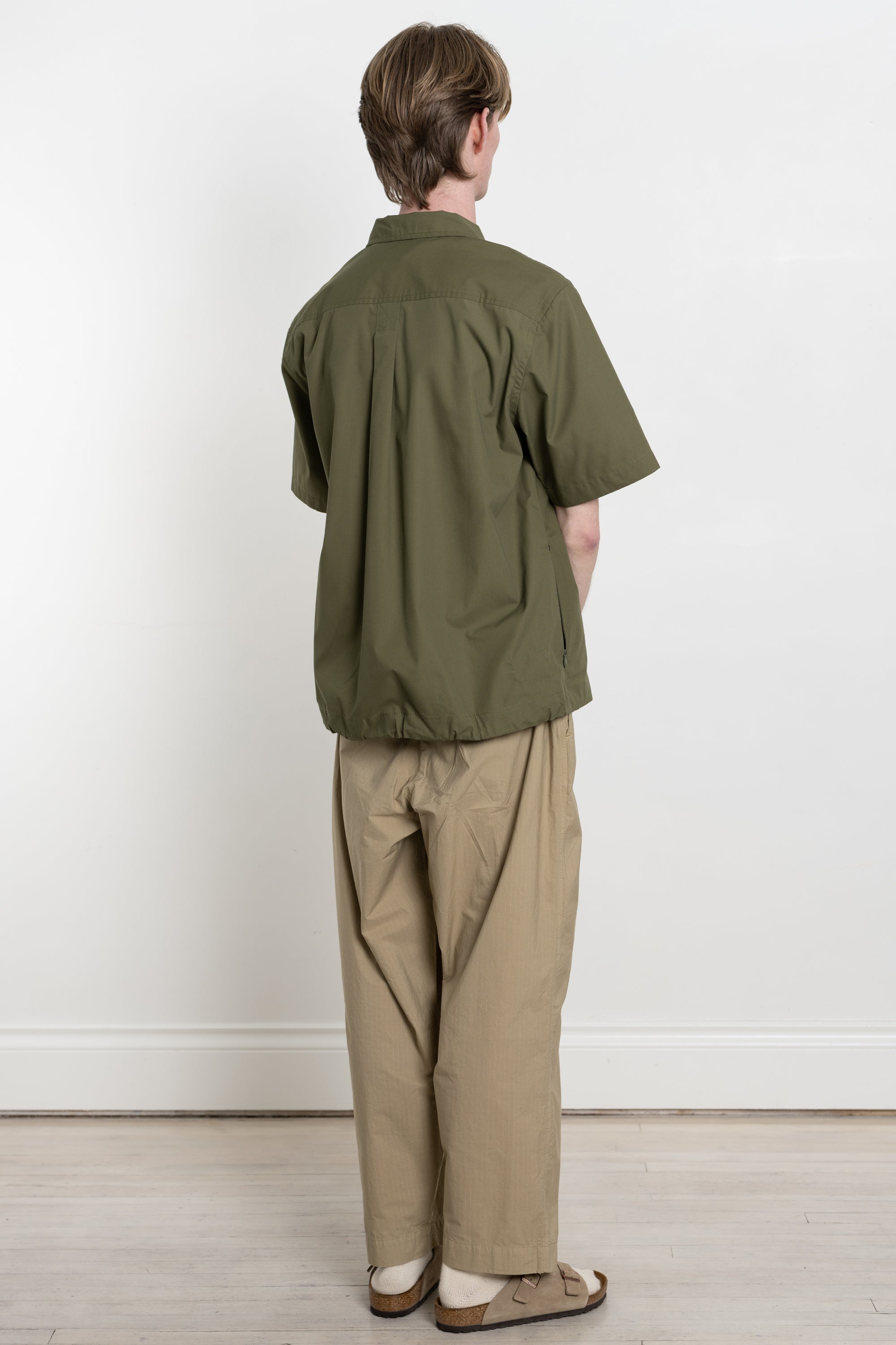 Universal Works Tech Overshirt - Recycled Poly Tech Olive | Garmentory