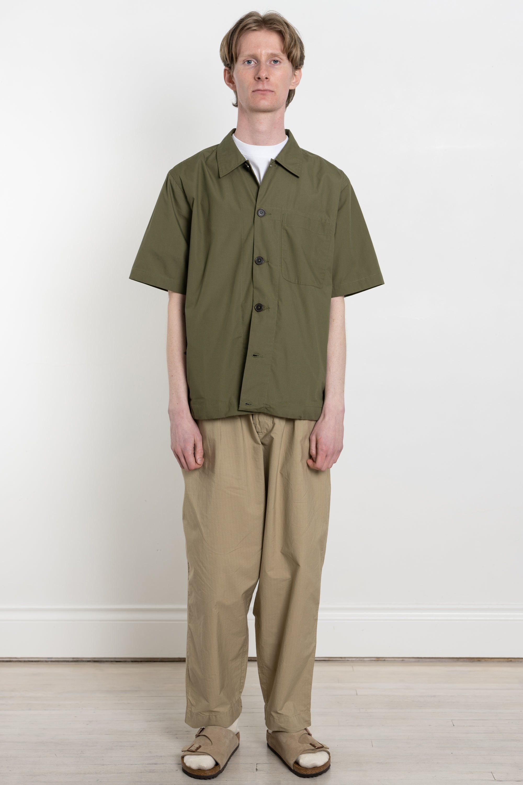 Universal Works Tech Overshirt - Recycled Poly Tech Olive | Garmentory