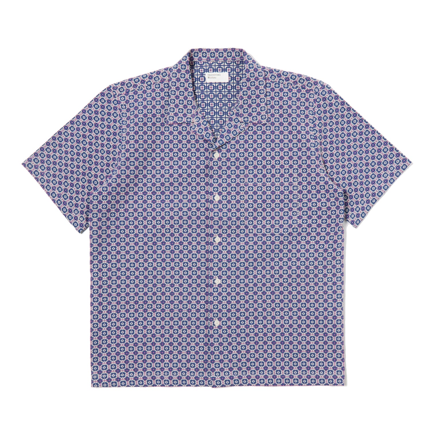 Universal Works Tile 1 Cotton Road Shirt - Navy | Garmentory